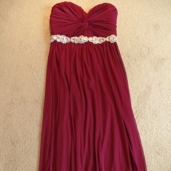 City Triangles | Dresses | Raspberry Red Long Prom Special Occasion ...